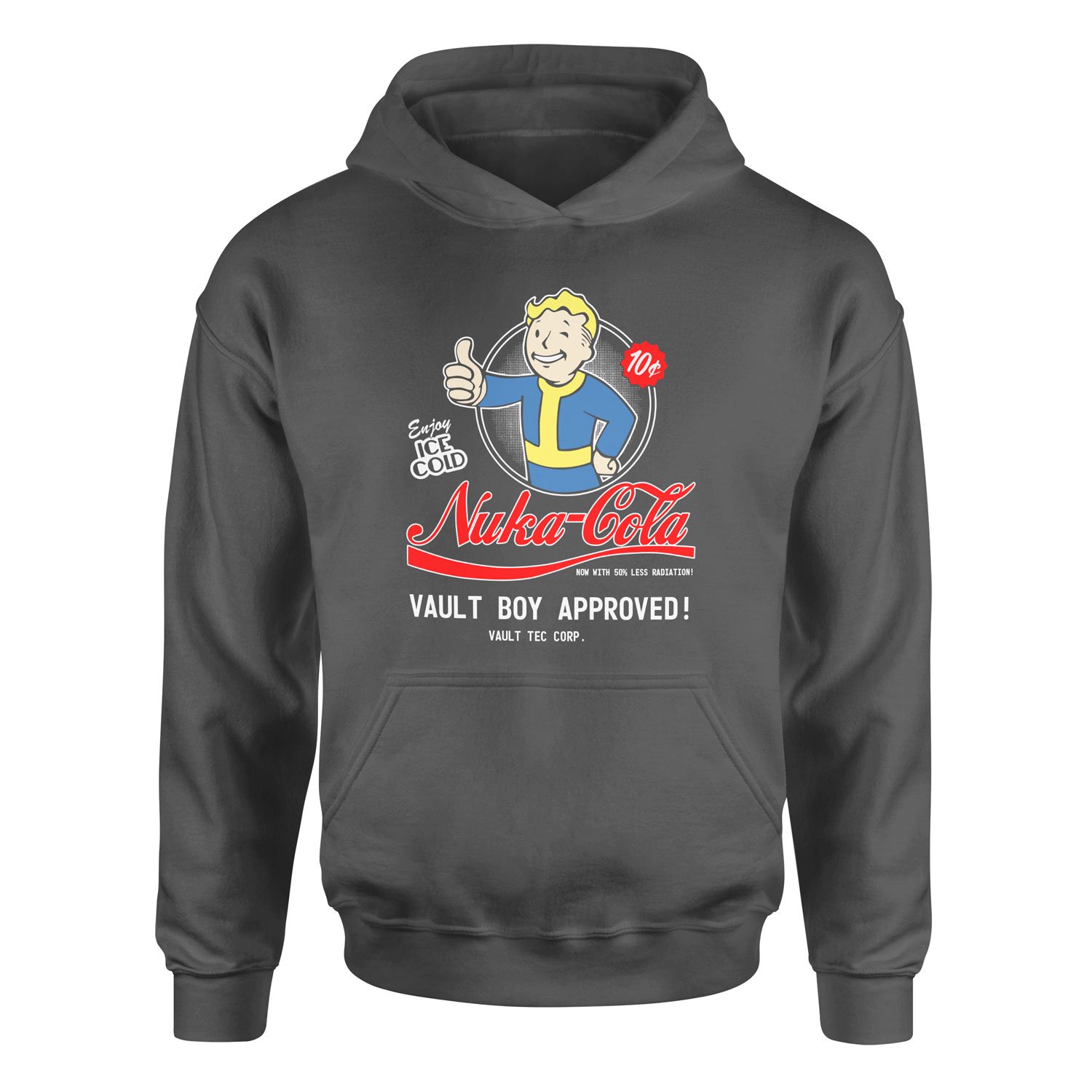 Vault-Boy Approved Nuka-Cola | Fallout Hoodie S - Füme | Fallout Ürünleri